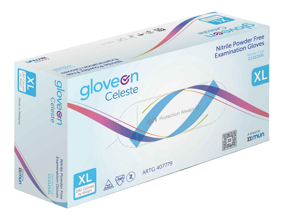 GloveOn - Celeste Nitrile Examination Gloves – Trugrade Medical Supplies