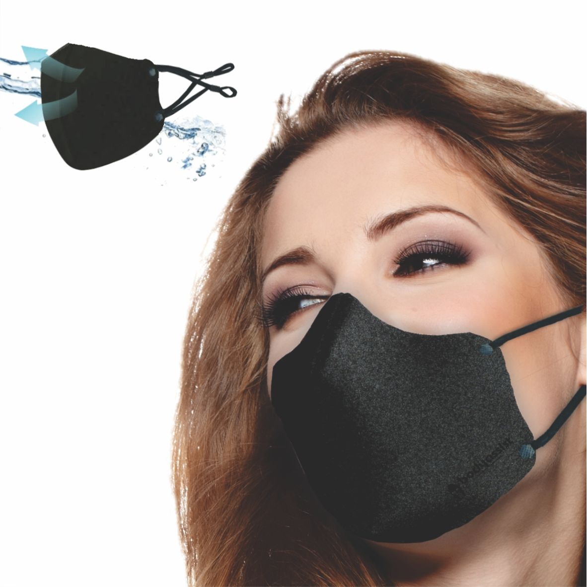 Bodyassist Cold Feel Copper Infused Adjustable Antibacterial Face Mask ...