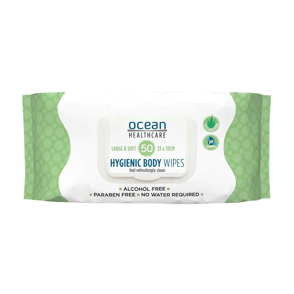 Ocean Healthcare Hygienic Body Wipes (50) – Trugrade Medical Supplies